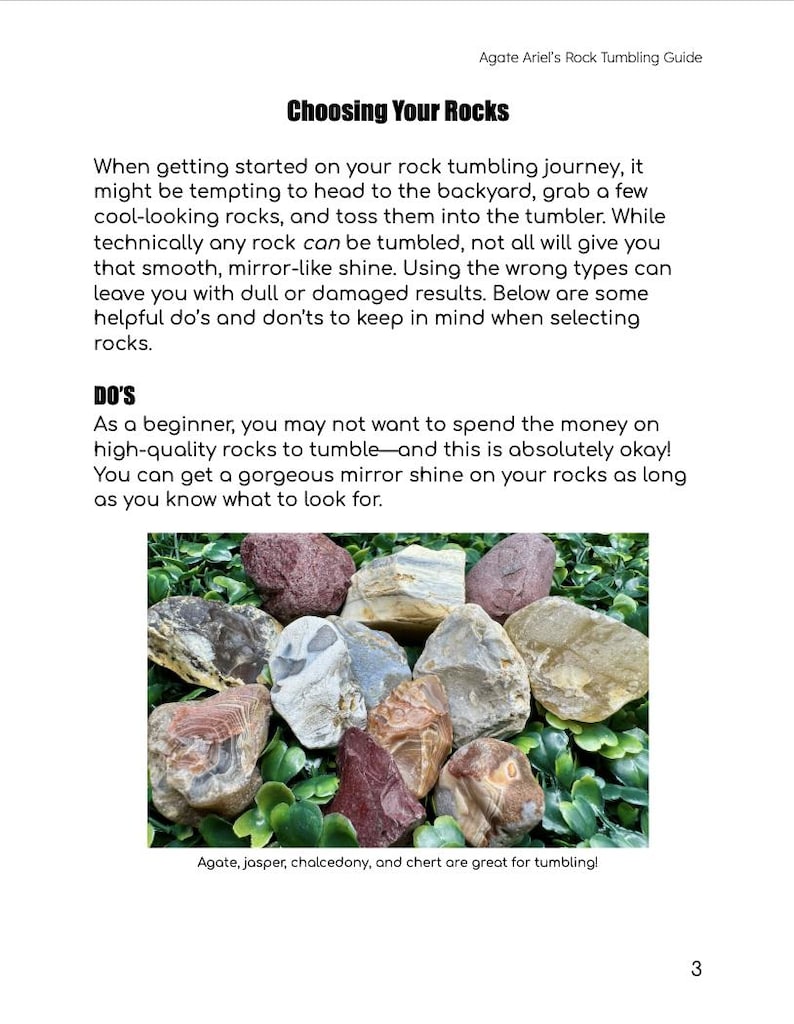Agate Ariel Rock Tumbling E-guide – 42 Pages of Tips, Tricks & Step-by ...