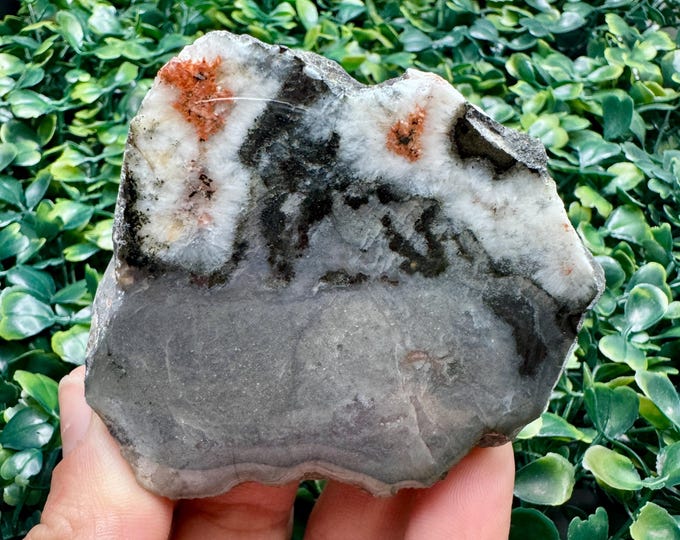 Mock Blue Lightning Stone Half Cut and Resin Enhanced - Etsy