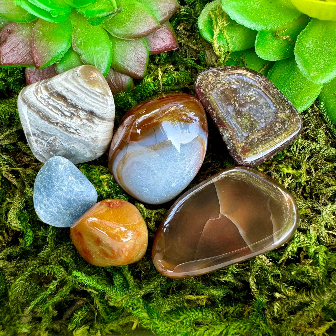 6 Polished Minnesota Minerals | Lake Superior Agate, Banded Coldwater ...