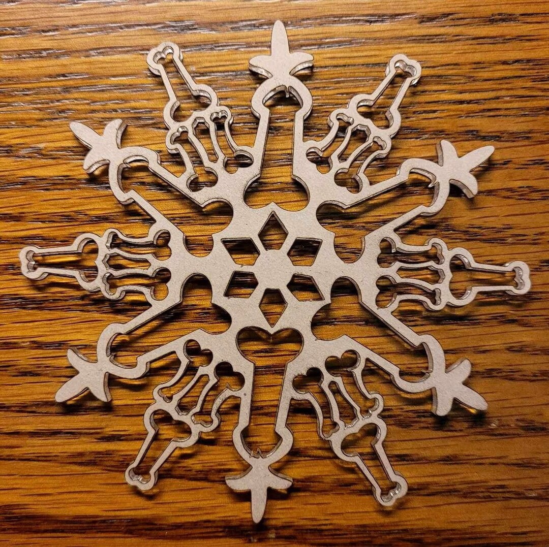Christmas 4" Peen Snowflake Ornament: Custom Silicone Mold for Epoxy ...