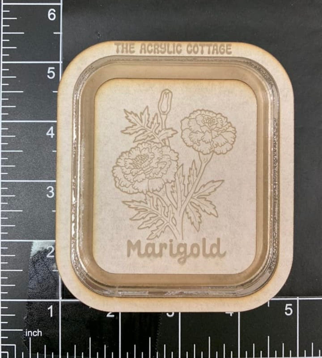 Marigold Flower Garden Label : Epoxy Resin Custom Silicone Mold - Etsy