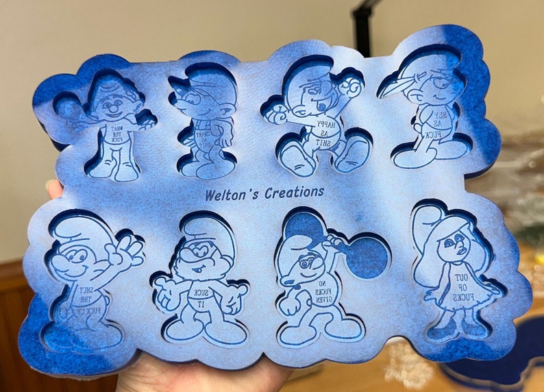 Curse Smurf Pallet: Epoxy Resin Custom Silicone Mold - Etsy