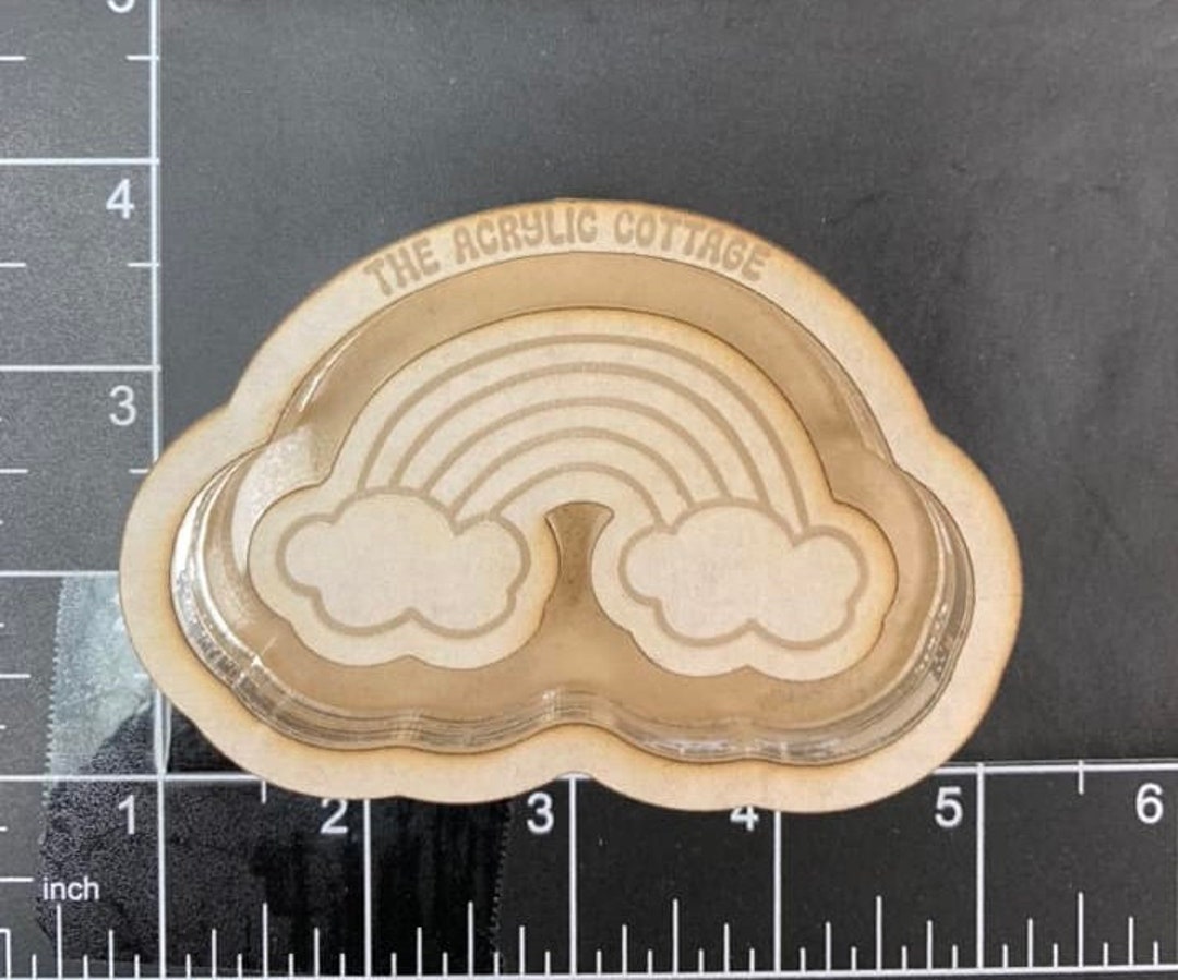Rainbow With Clouds : Epoxy Resin Custom Silicone Mold - Etsy