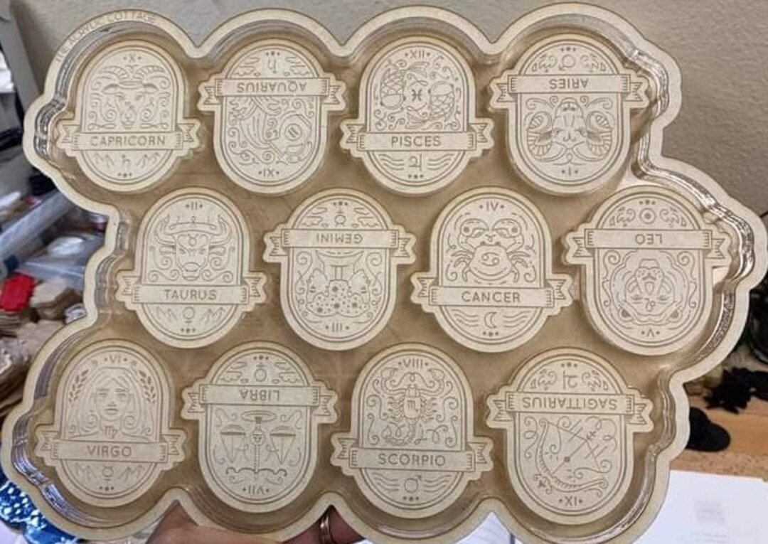 Zodiac Sign Pallet: Epoxy Resin Custom Silicone Mold - Etsy