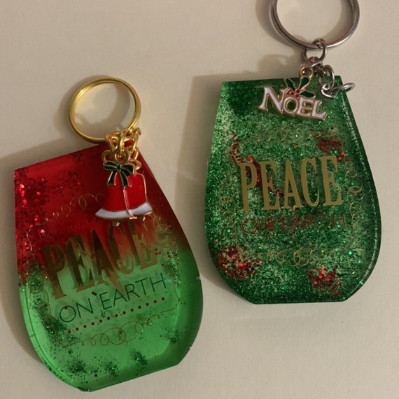 Peace on Earth Keychains Wine Glass - Etsy
