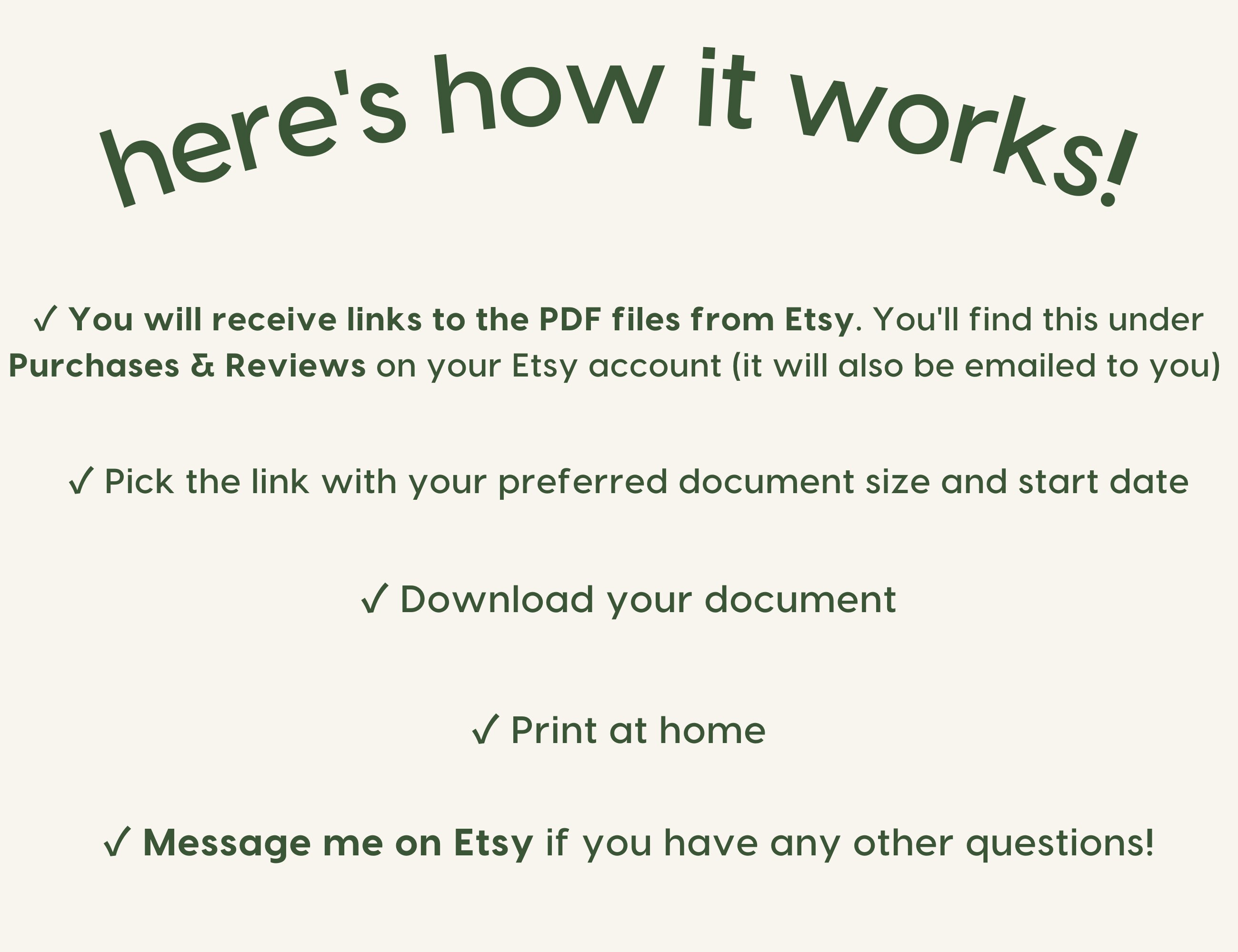 Weekly Checklist Printable Digital Download Planner Insert Habit ...