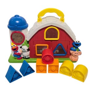 Vintage 1990’s Sesame Street Shape Sorter Farm Barn - Etsy