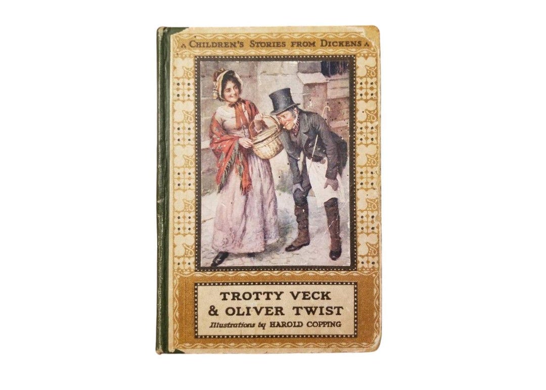 Vintage Book - Trotty Veck & Oliver Twist - Etsy