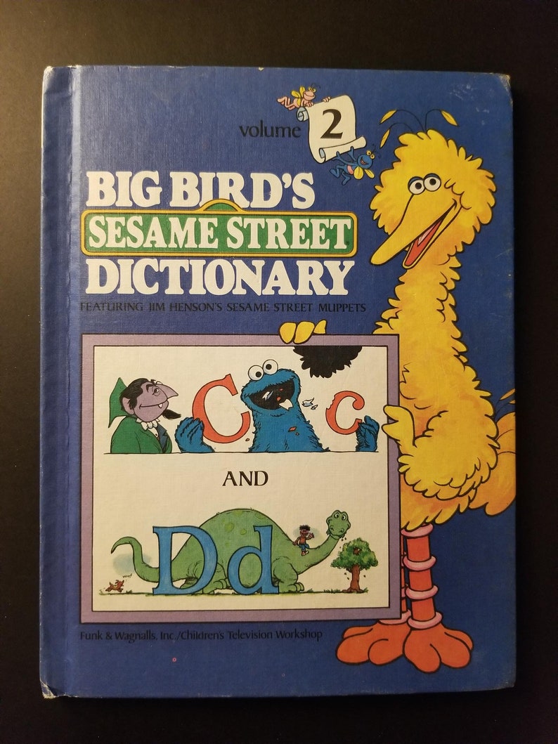 Big Bird's Sesame Street Dictionary Volumes - Vintage Book - Etsy