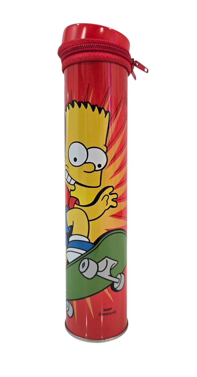 Vintage 2003 the Simpsons Grind Session Round Hardcase Pencil Case - Etsy