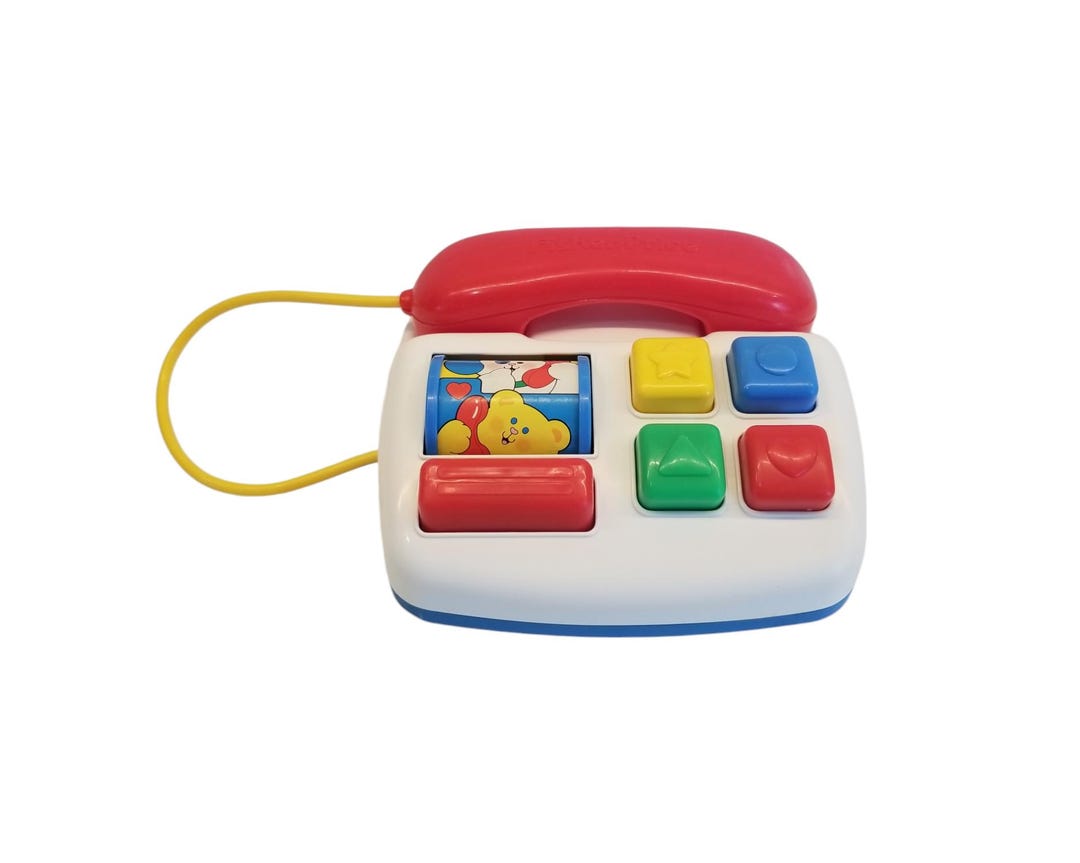 Vintage 1990's Fisher Price Shapes Push Button Phone - Etsy