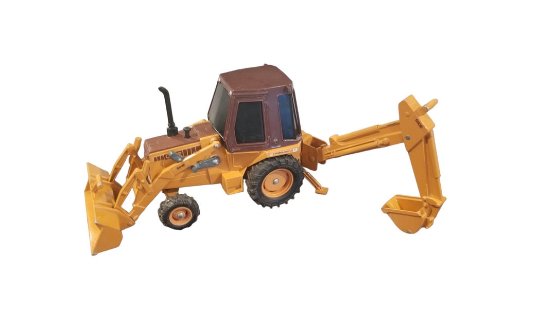 Vintage 1980's Ertl Case Construction King Tractor Loader/backhoe Metal ...