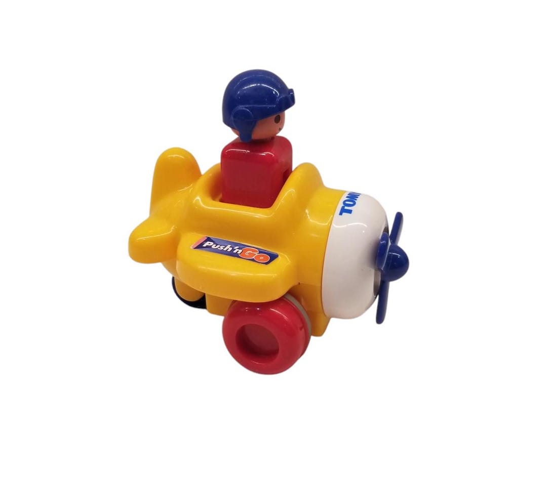 Vintage 1990s Tomy Push N Go Airplane – Classic Toddler Toy! - Etsy