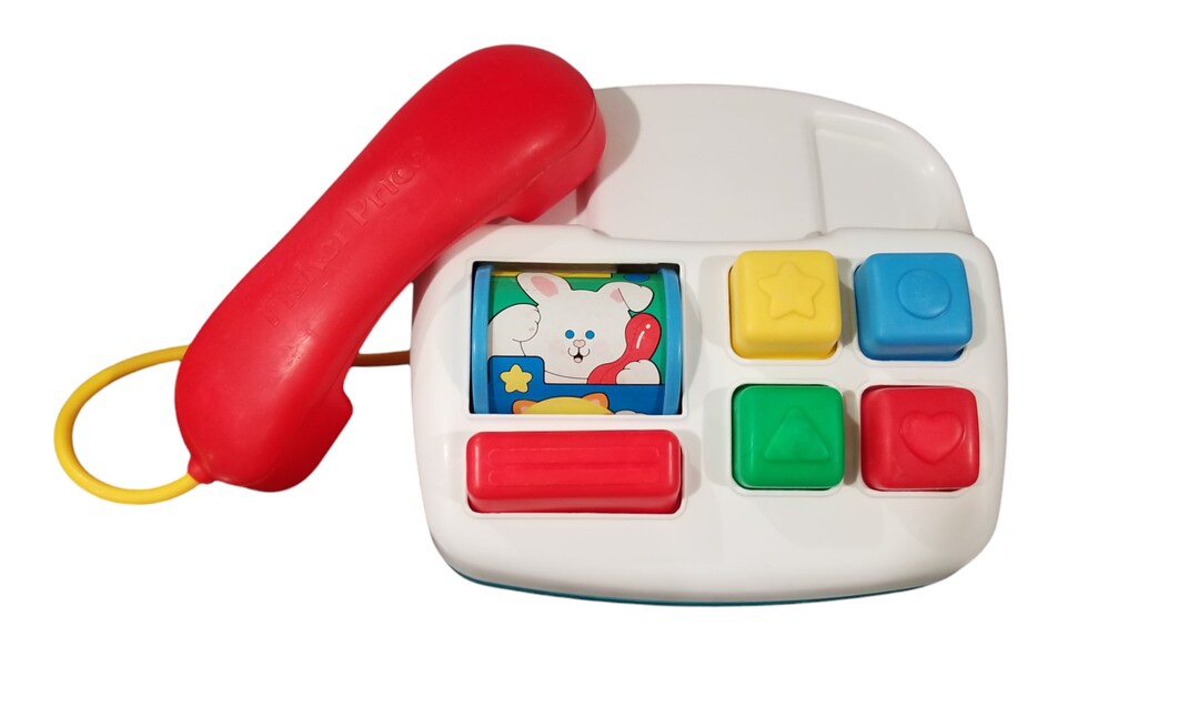 Vintage 1990's Fisher Price Shapes Push Button Phone - Etsy