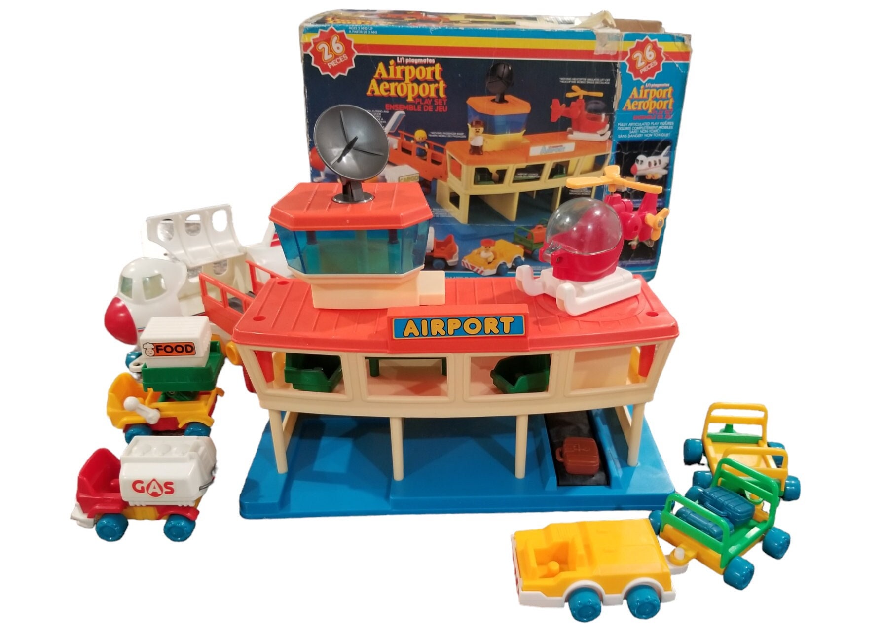 Vintage 1980 s Li l Playmates Airport Play Set With Box Etsy Canada