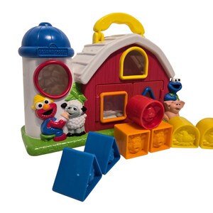 Vintage 1990’s Sesame Street Shape Sorter Farm Barn - Etsy