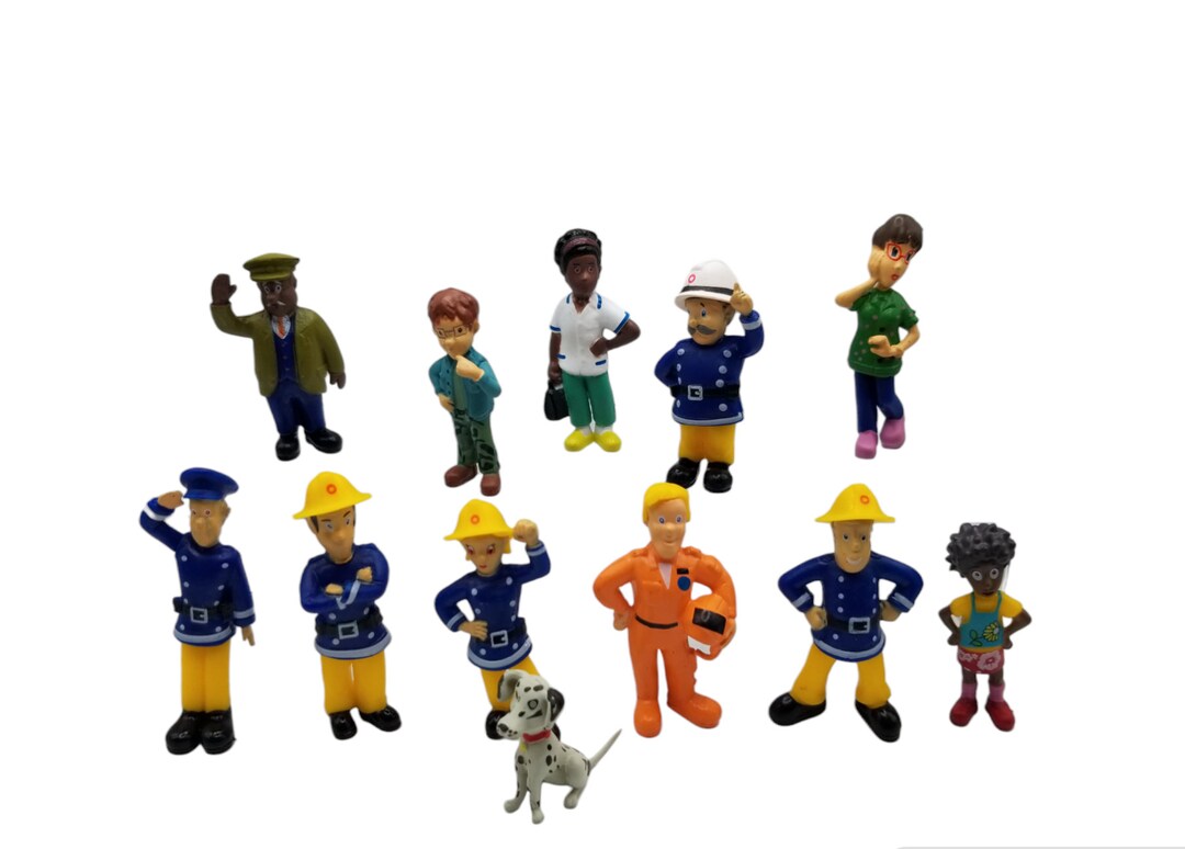 Fireman Sam Figurines / Cake Toppers Set of 12 - Etsy