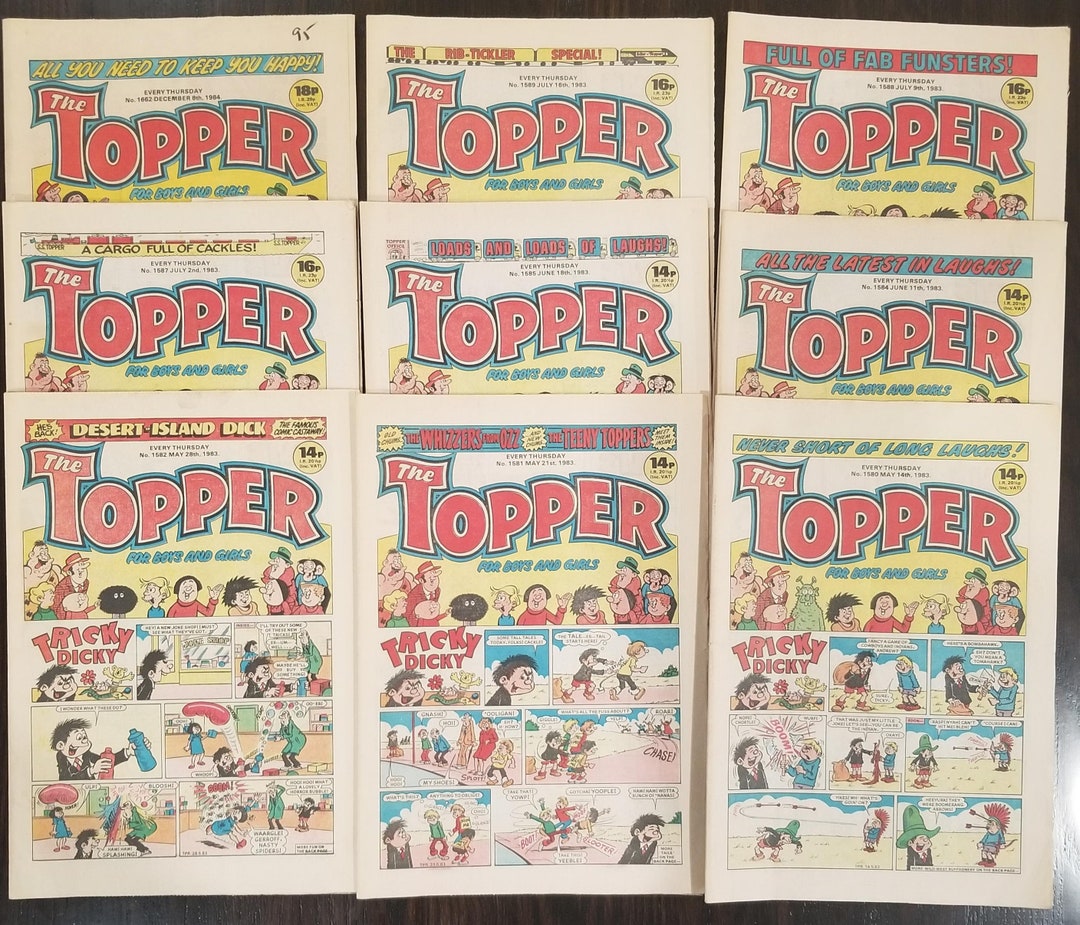 Lot of 9 Topper Comics From 1980's Vintage Book - Etsy