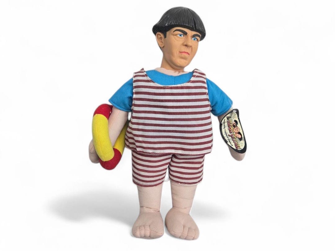 The Three Stooges – Moe Howard Plush Doll Figure in Swimsuit – 38cm ...