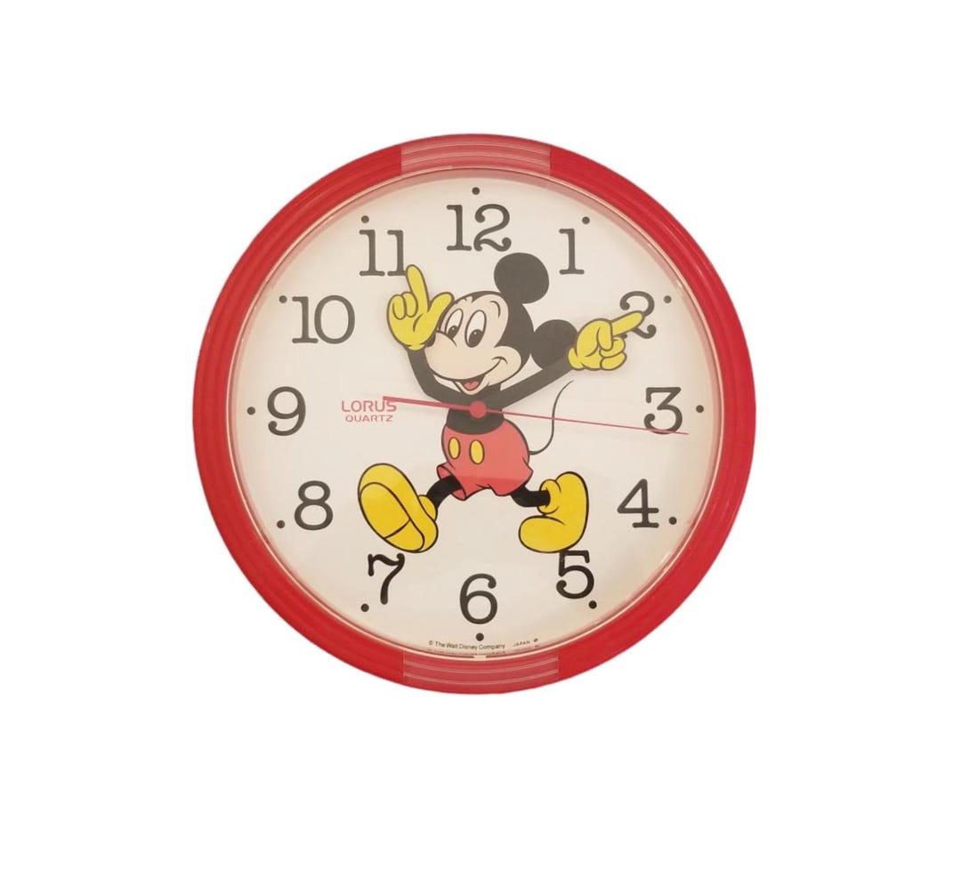 Vintage Lorus Disney Mickey Mouse Quartz Wall Clock - Etsy