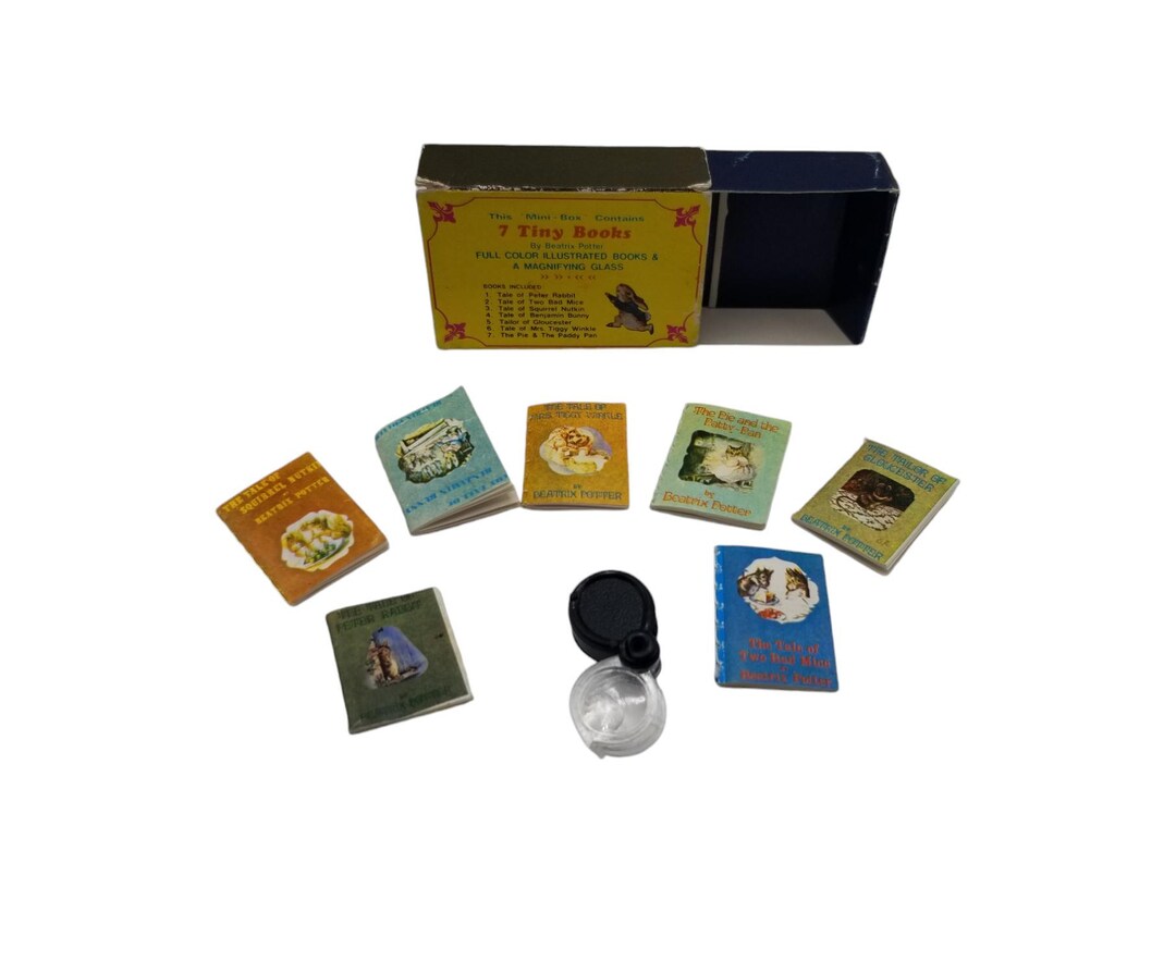 Vintage 1970's Mini Beatrix Potter Books in Matchbox With Magnifying ...