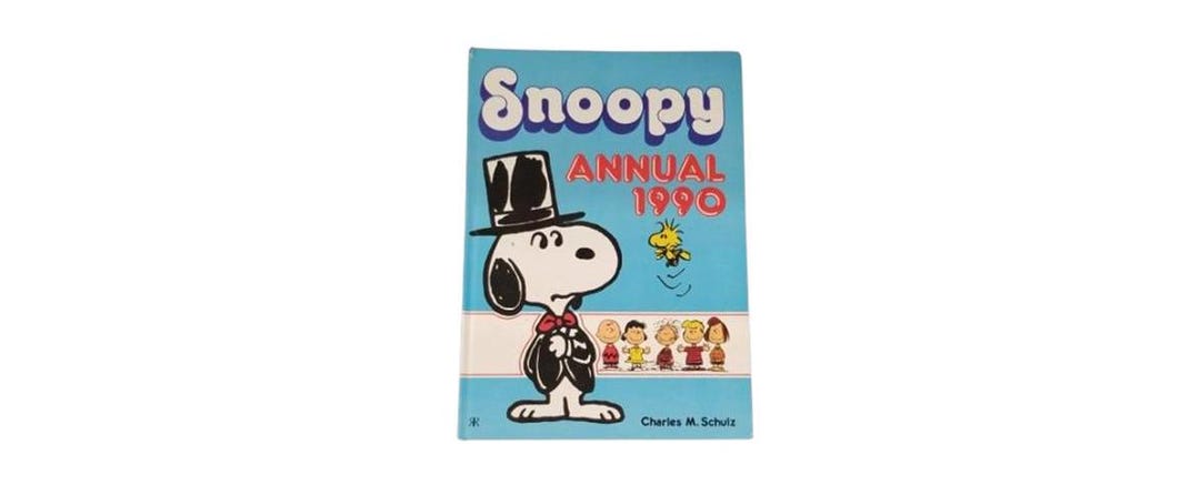 Snoopy 1990 Annual, Peanuts Charlie Brown - Vintage Book - Etsy