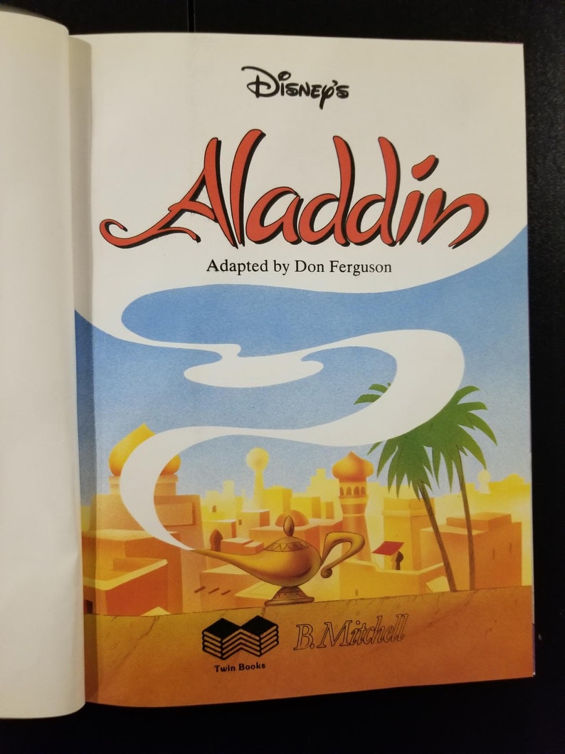 Vintage Book Disney's Aladdin - Etsy