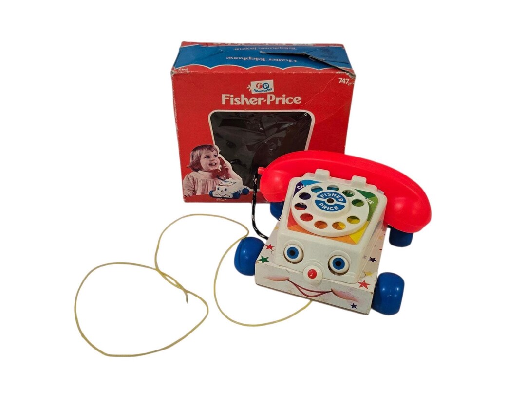 Vintage 1970’s Fisher-price Chatter Telephone #747 With Box - Etsy