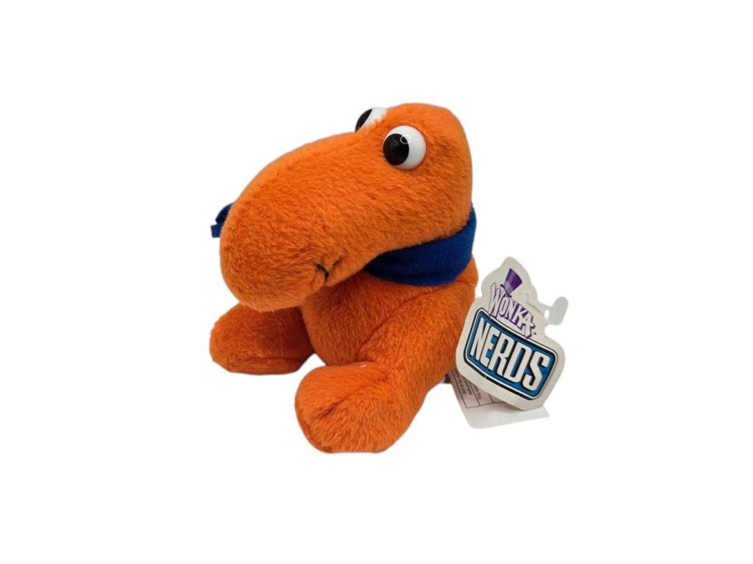Vintage Wonka Nerds Plush by Nestle Canada – Red With Blue Scarf With ...