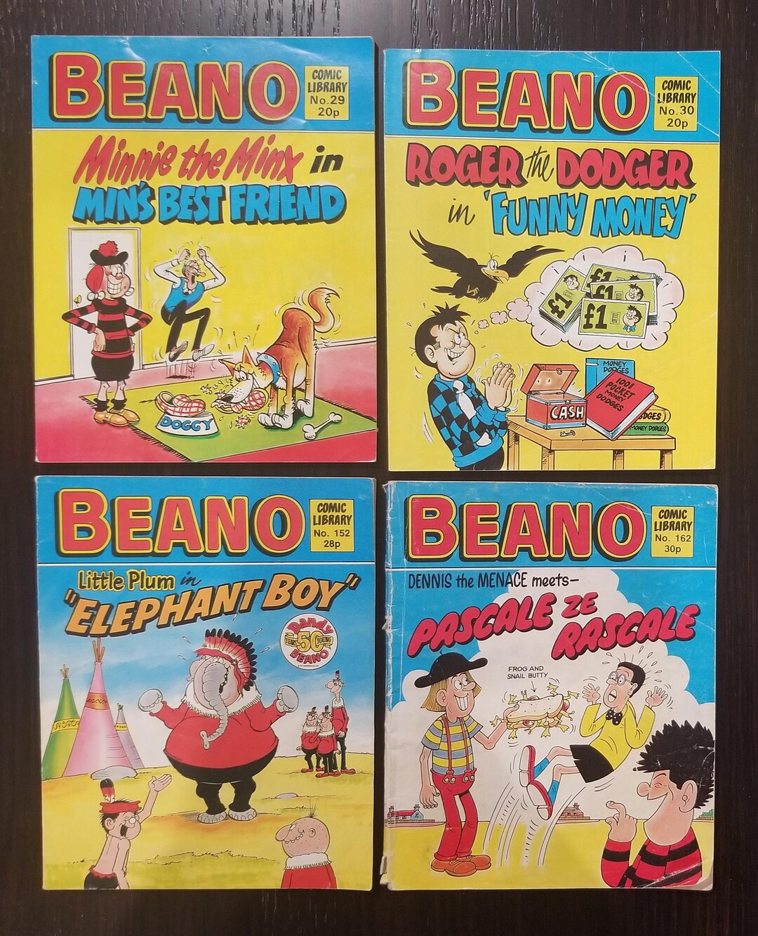 Lot of 4 Beano Comic Library Books - Vintage Book - Etsy
