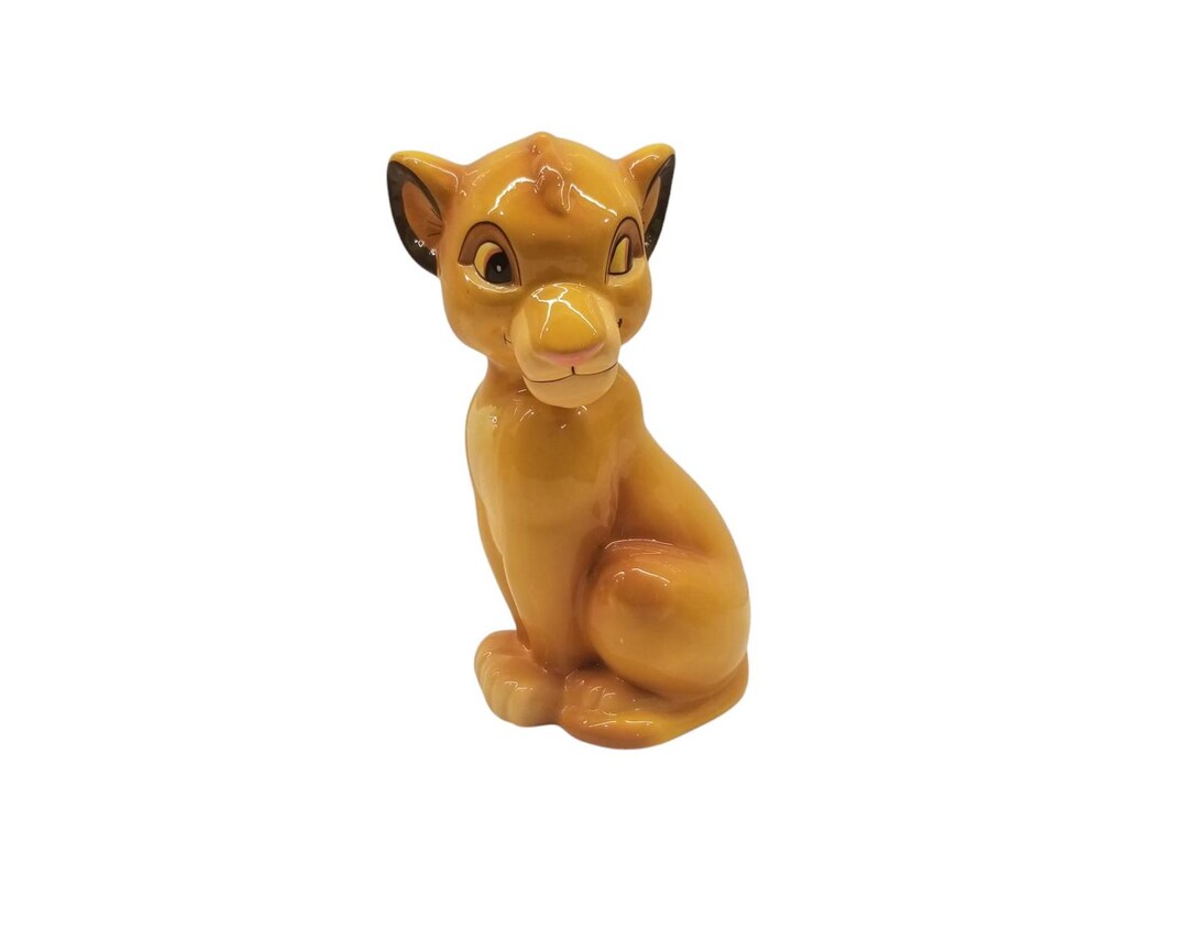 Vintage 1990s Ceramic Disney Lion King Simba Coin Piggy Bank - Etsy