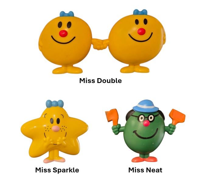 Mcdonald’s Mr. Men Little Miss Happy Meal Toys – Classic Cartoon ...