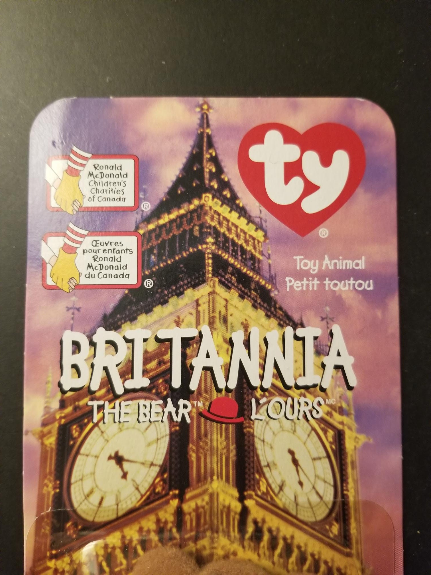 RARE Britannia the Bear Plush Stuffy by TY with Errors - Etsy