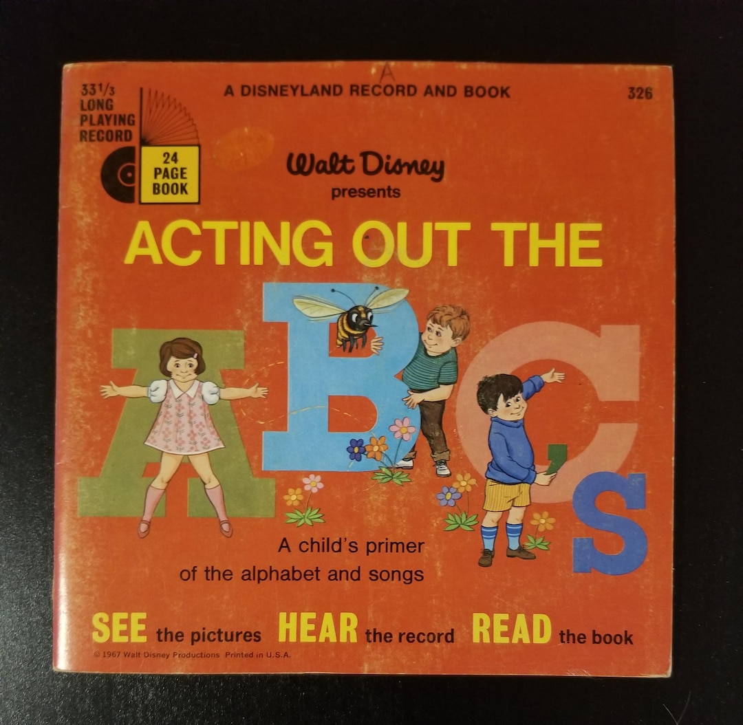 Walt Disney Presents Acting Out the Abcs Vintage Book - Etsy