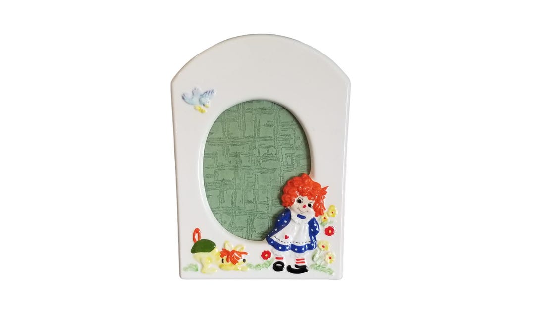 Vintage 1980's Raggedy Anne With Her Dog Picture Frame - Etsy