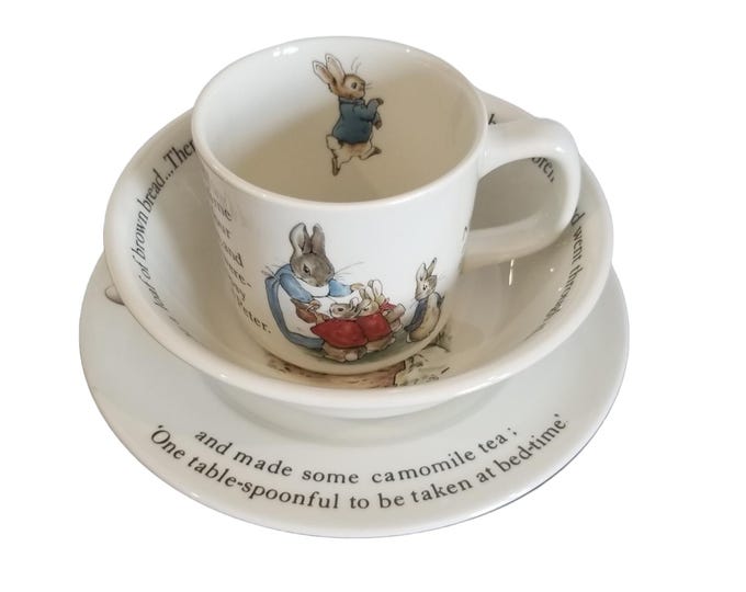 Vintage Beatrix Potter Petter Rabbit Dinnerware - Etsy