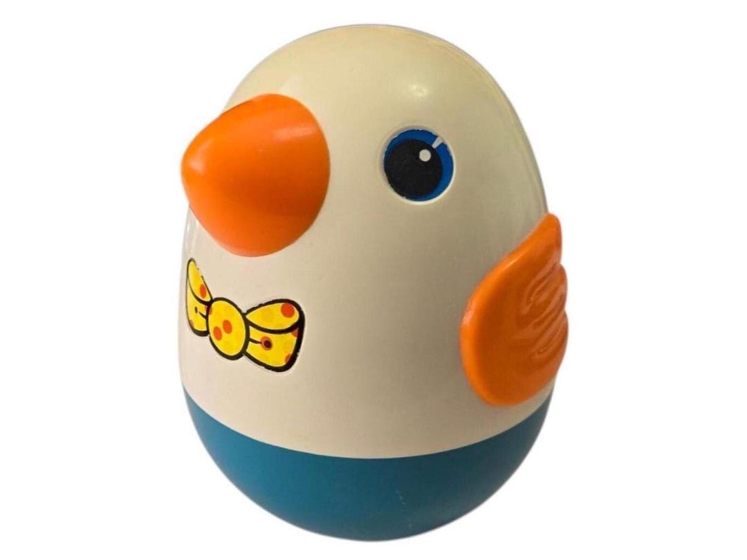 Vintage PLAYSKOOL Weeble Wobble Roly Poly Chime Baby Bird Chick - Etsy