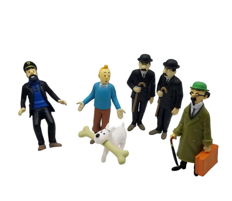 Tintin 3.5" PVC Figurines - Etsy