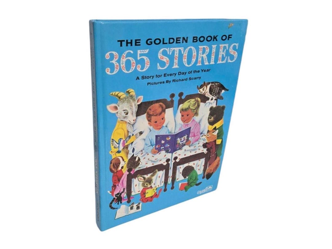 The Golden Book of 365 Stories - Vintage Book - Etsy