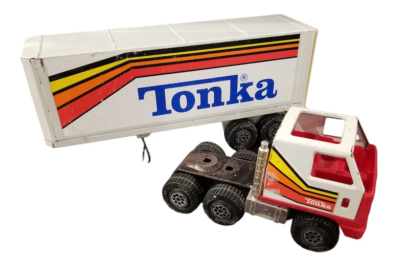 Tonka Semi Truck & Trailer Vintage 1980's - Etsy