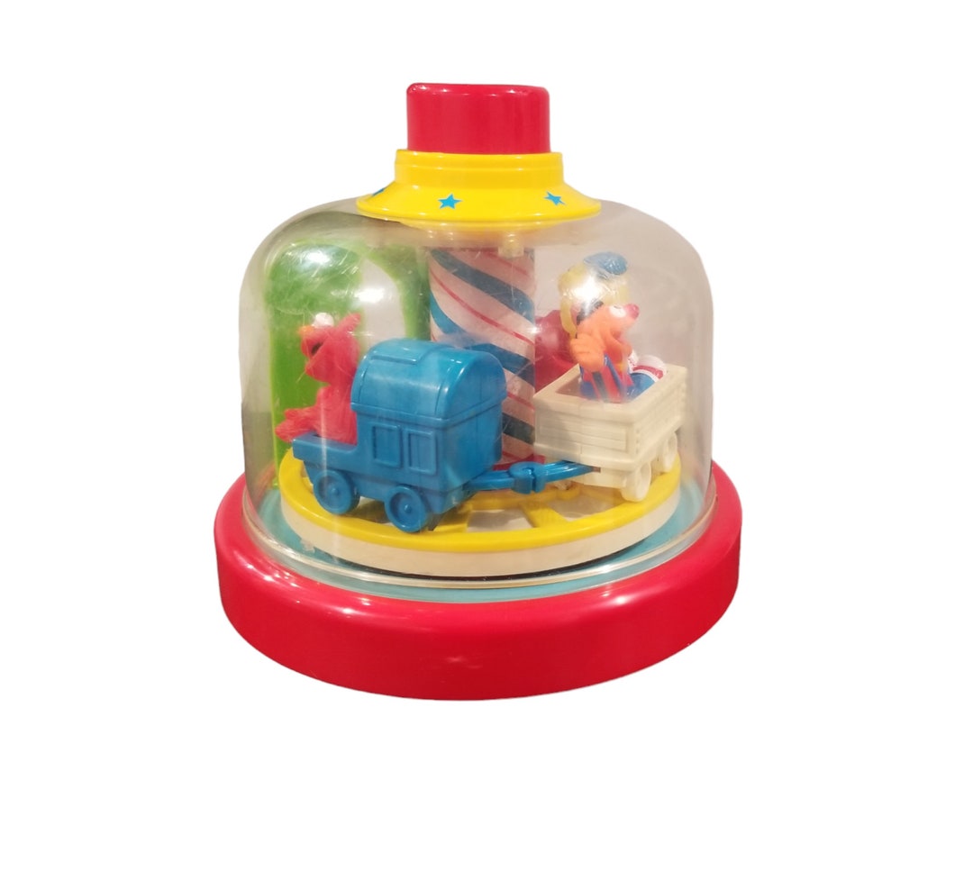 Vintage 1980's Jim Henson Sesame Street Push & Spin Toy - Etsy