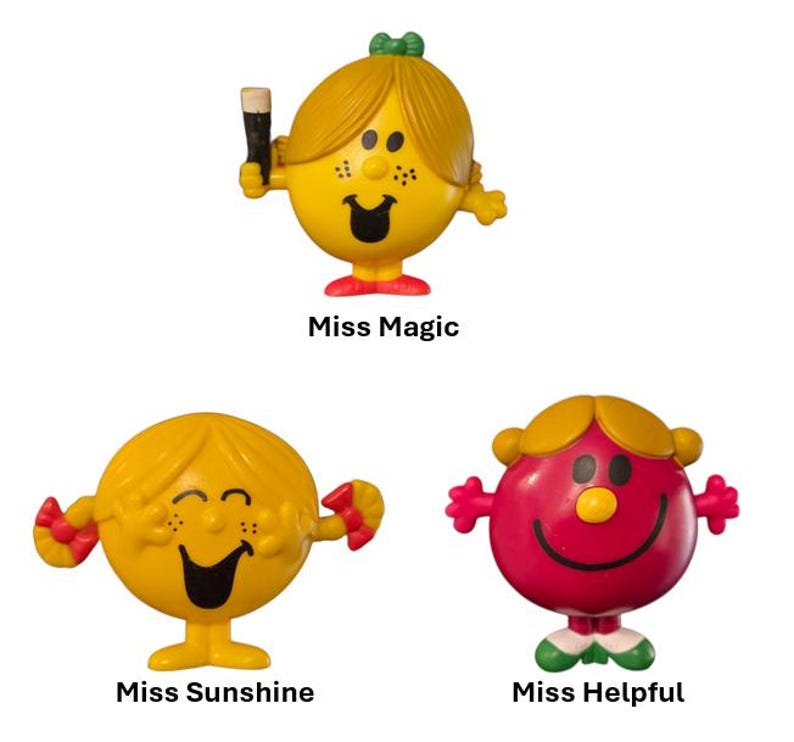 Mcdonald’s Mr. Men Little Miss Happy Meal Toys – Classic Cartoon ...