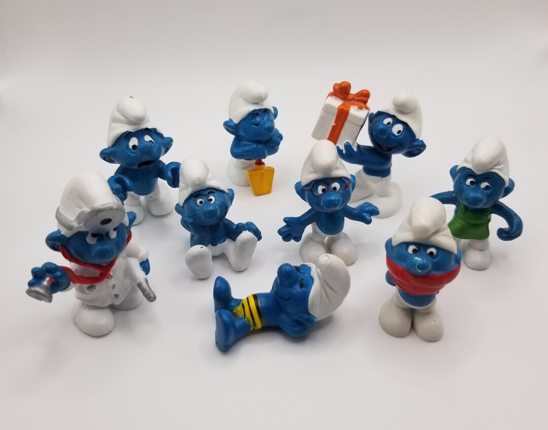 Vintage Smurf Figures - Etsy
