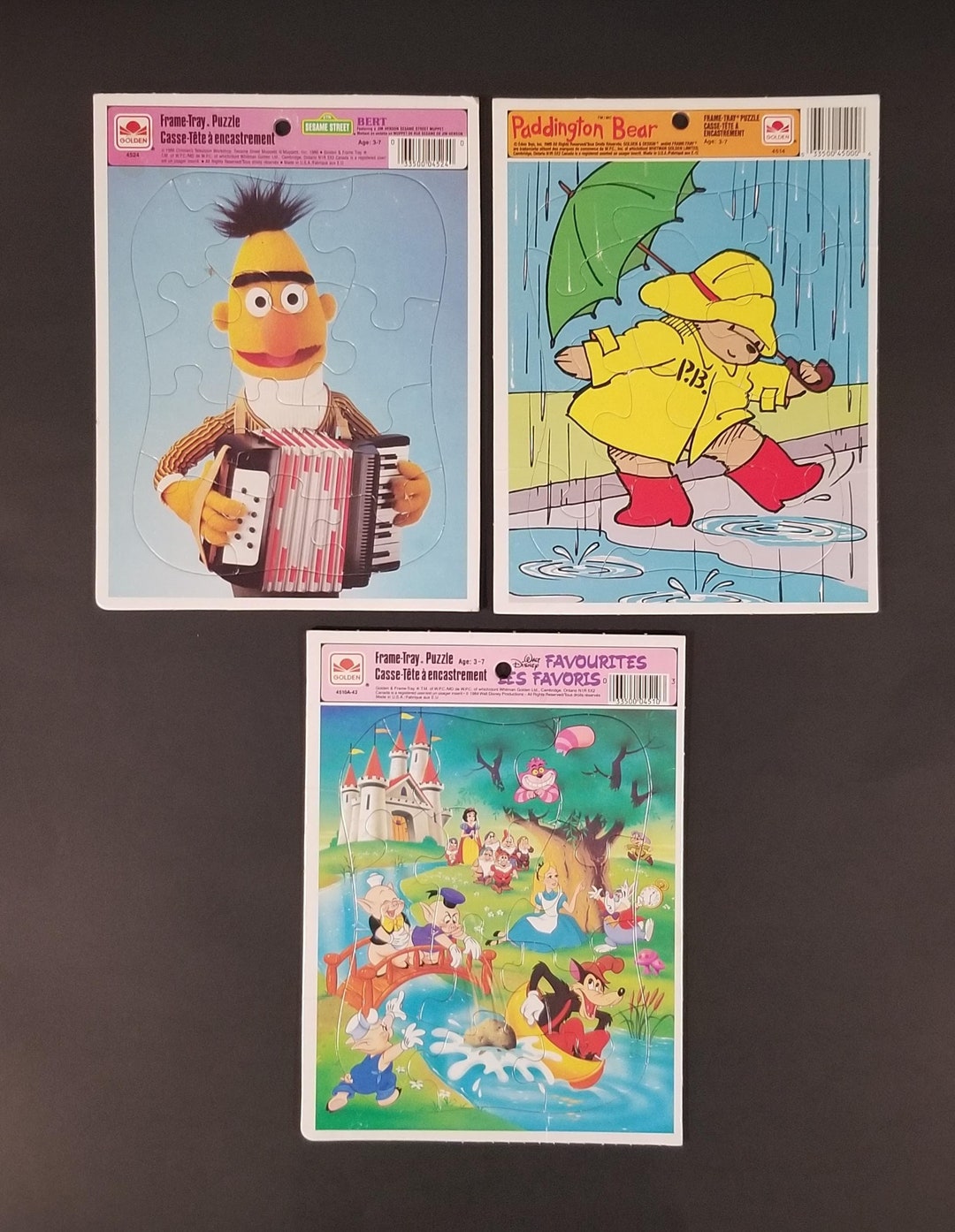 Vintage Golden Frame-tray-puzzle 1980's - Etsy