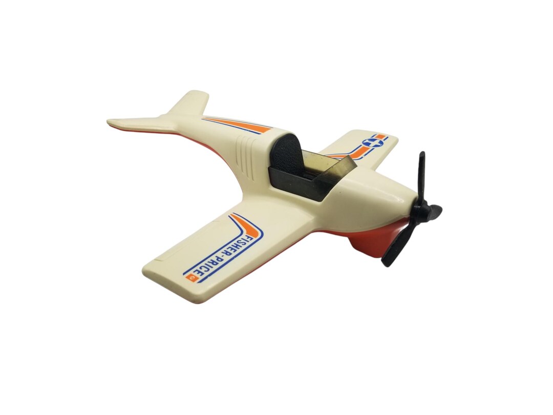 Vintage 1970's Fisher Price Orange Plane #306 - Etsy