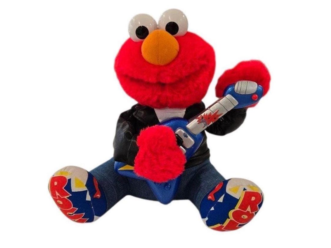 Vintage 1990s Sesame Street Elmo Rock & Roll Plush – Tyco Jim Henson - Etsy