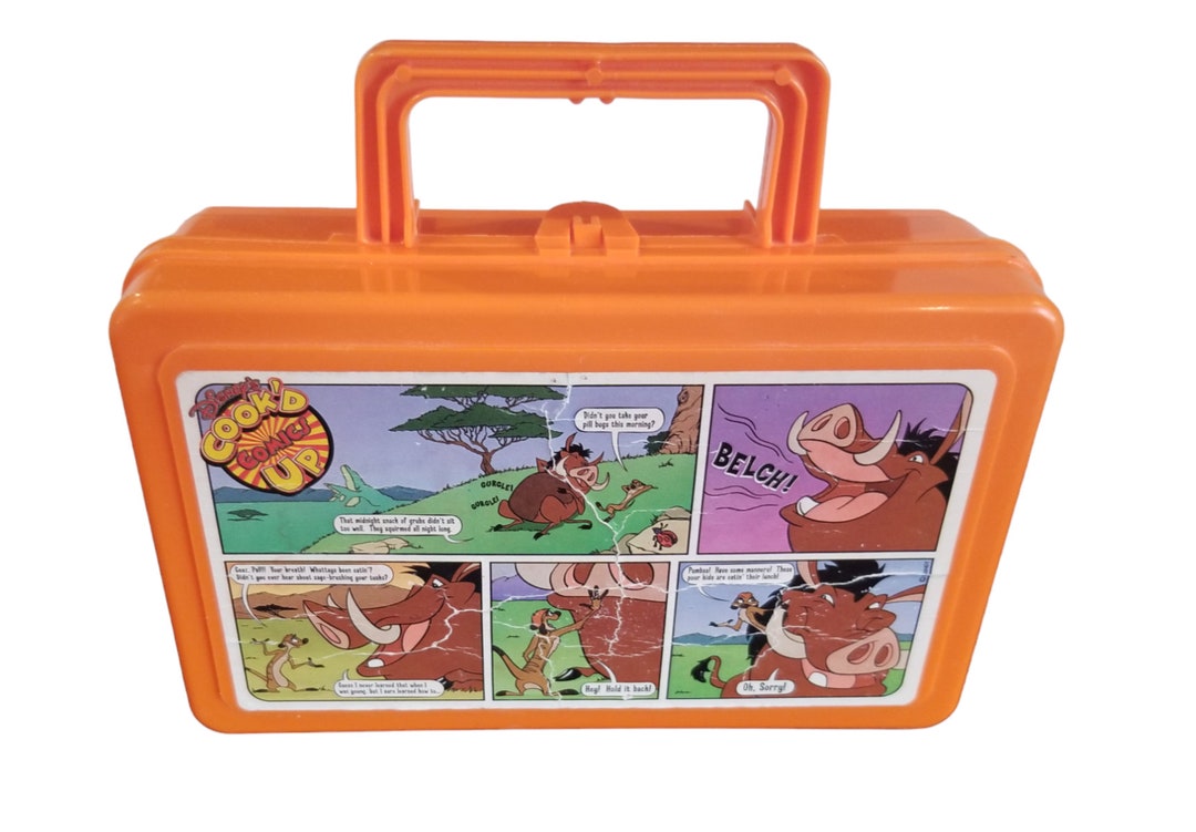 Vintage 1990's Disney Timon & Pumba Cook'd up Comics Lunchbox / Pencil ...