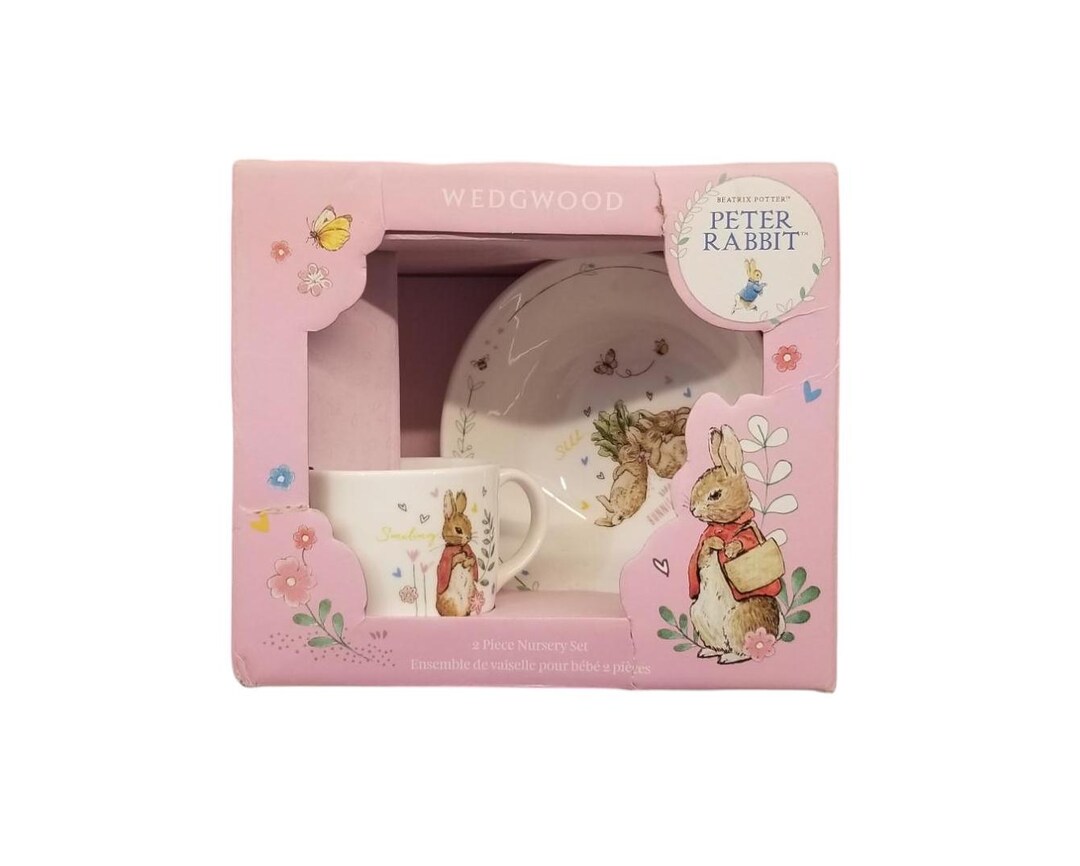 Wedgwood Beatrix Potter Peter Rabbit 2 Piece Nursery Set - Etsy