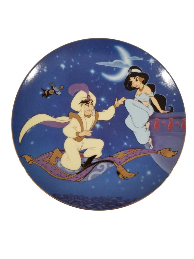 Vintage 1990's Disney's Aladdin Collector Plates by Bradford Exchange ...
