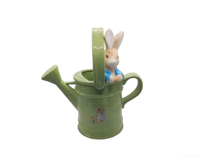 Vintage 1990’s Beatrix Potter Peter Rabbit Ceramic Watering Can - Etsy